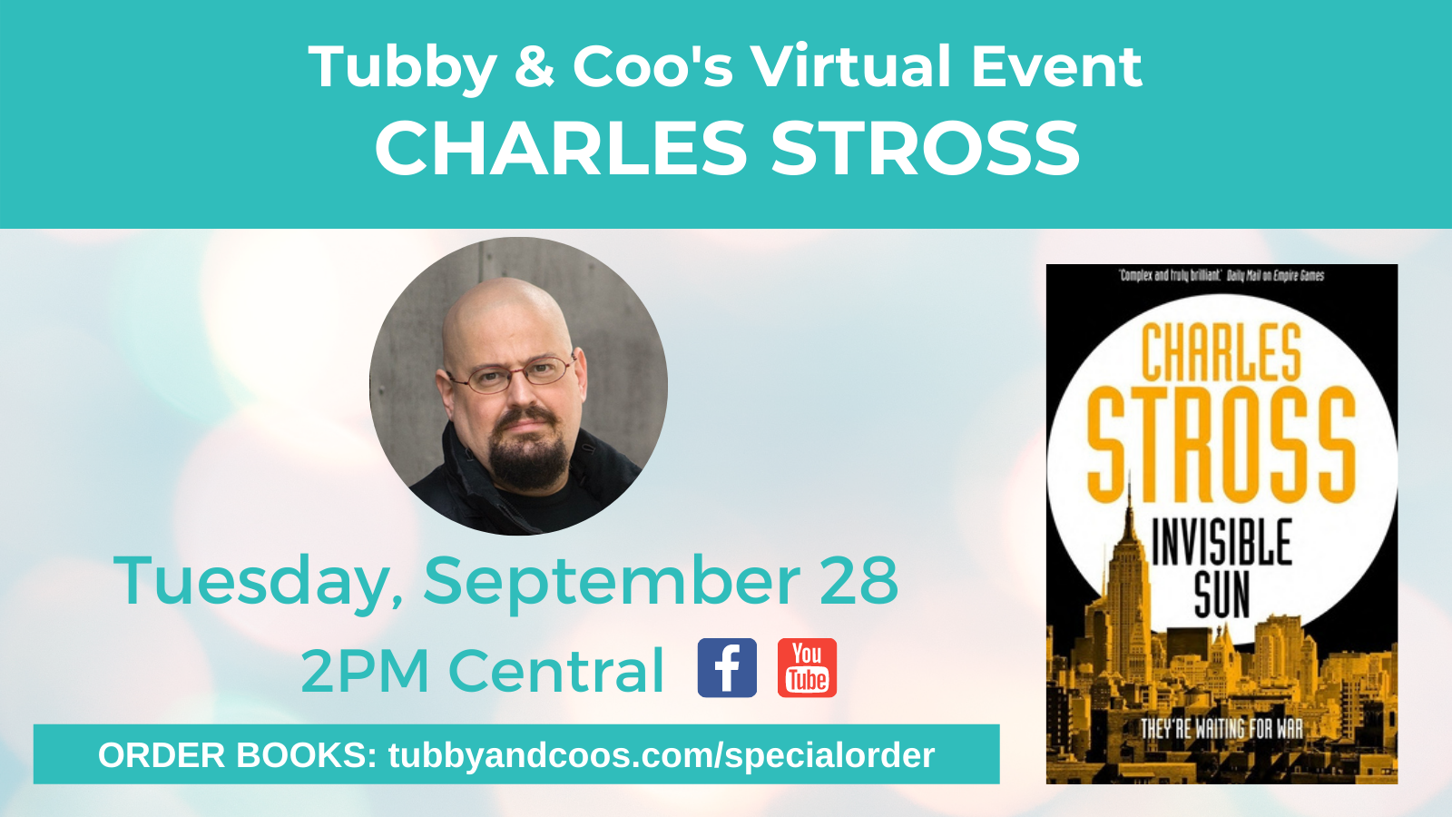 Charles Stross & Invisible Sun – Tubby & Coo's Traveling Book Shop