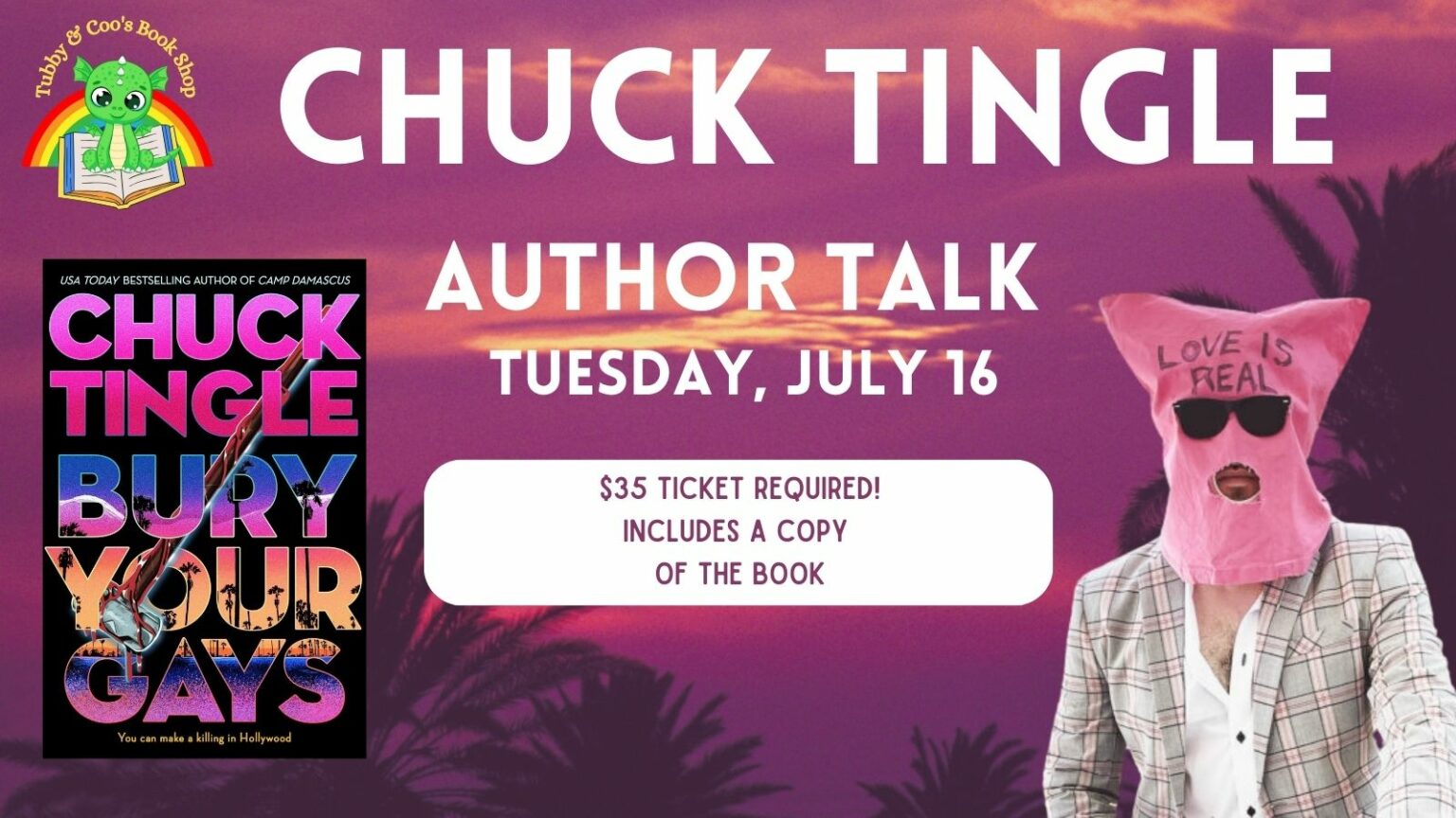 Chuck Tingle Book Tour: Bury Your Gays - Tubby & Coo's Traveling Book Shop